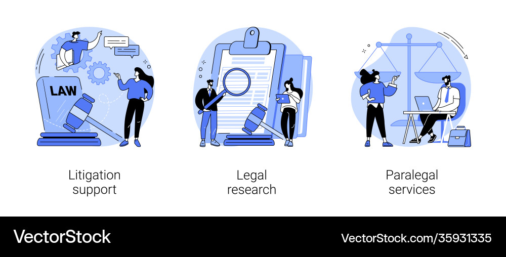 Law firm abstract concept Royalty Free Vector Image