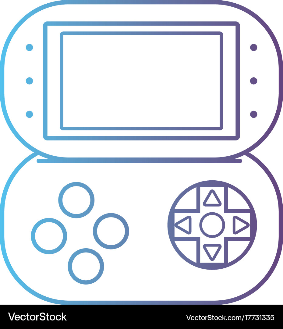 Line videogame console electronic technology Vector Image