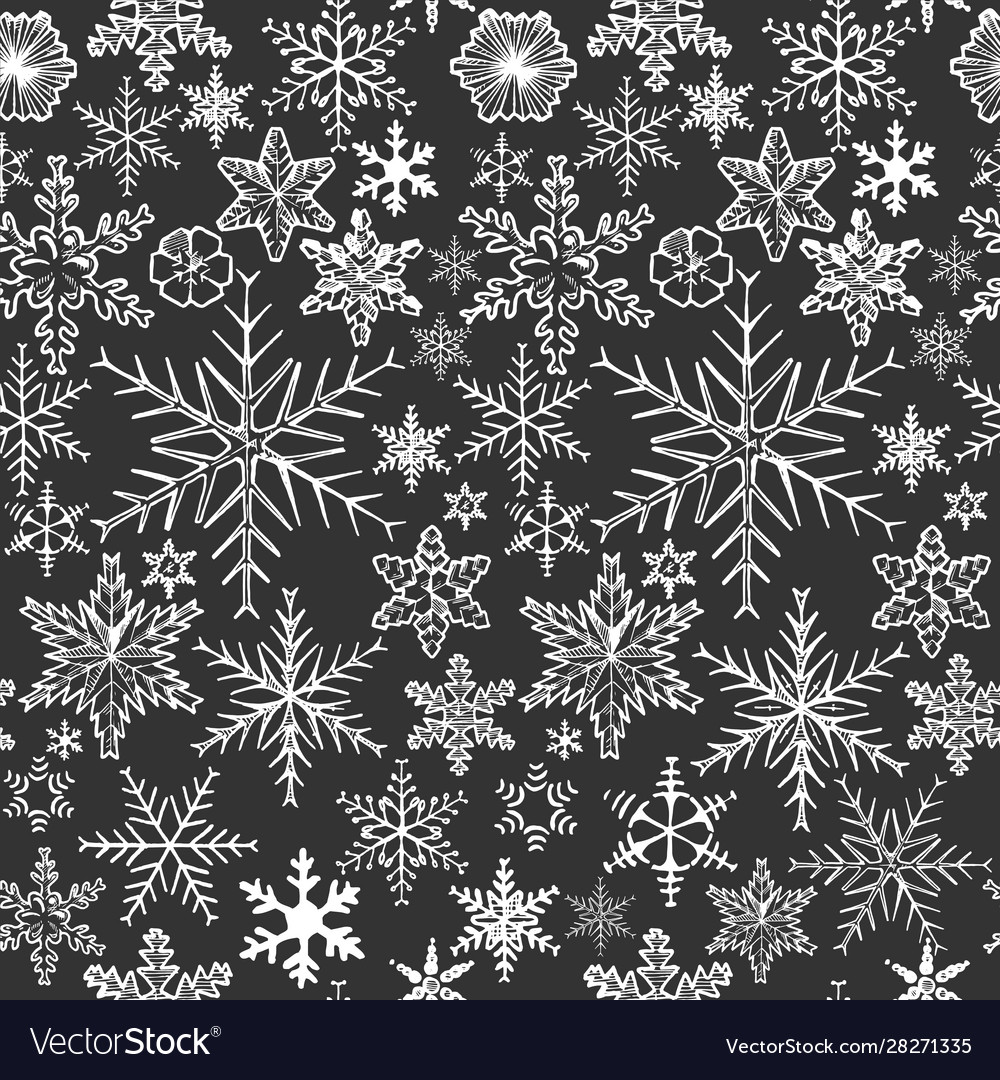 Pattern with snowflakes Royalty Free Vector Image