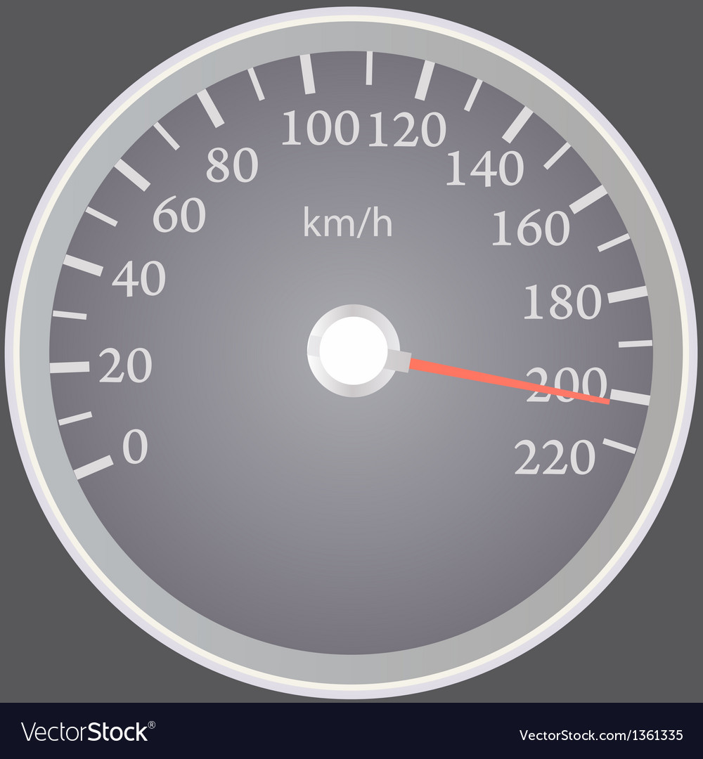 Realistic speedometer Royalty Free Vector Image