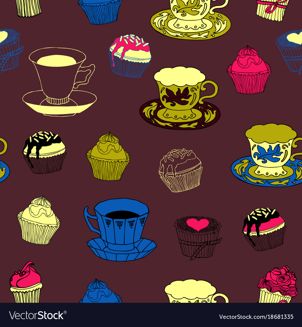 Tea time background Royalty Free Vector Image - VectorStock