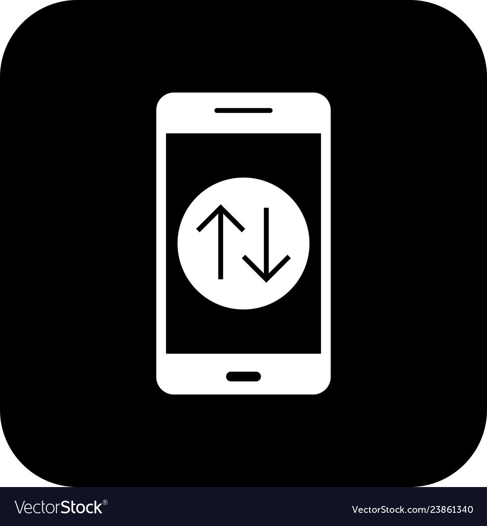 Data connection mobile application icon Royalty Free Vector