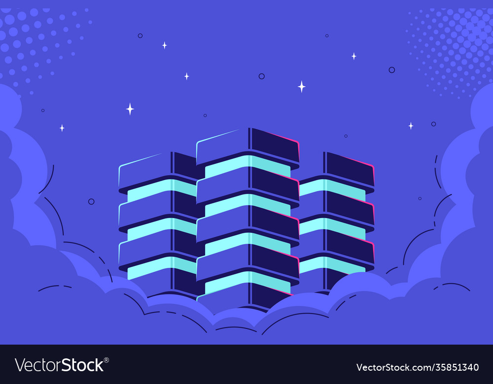 Data processing concept banner design in flat Vector Image