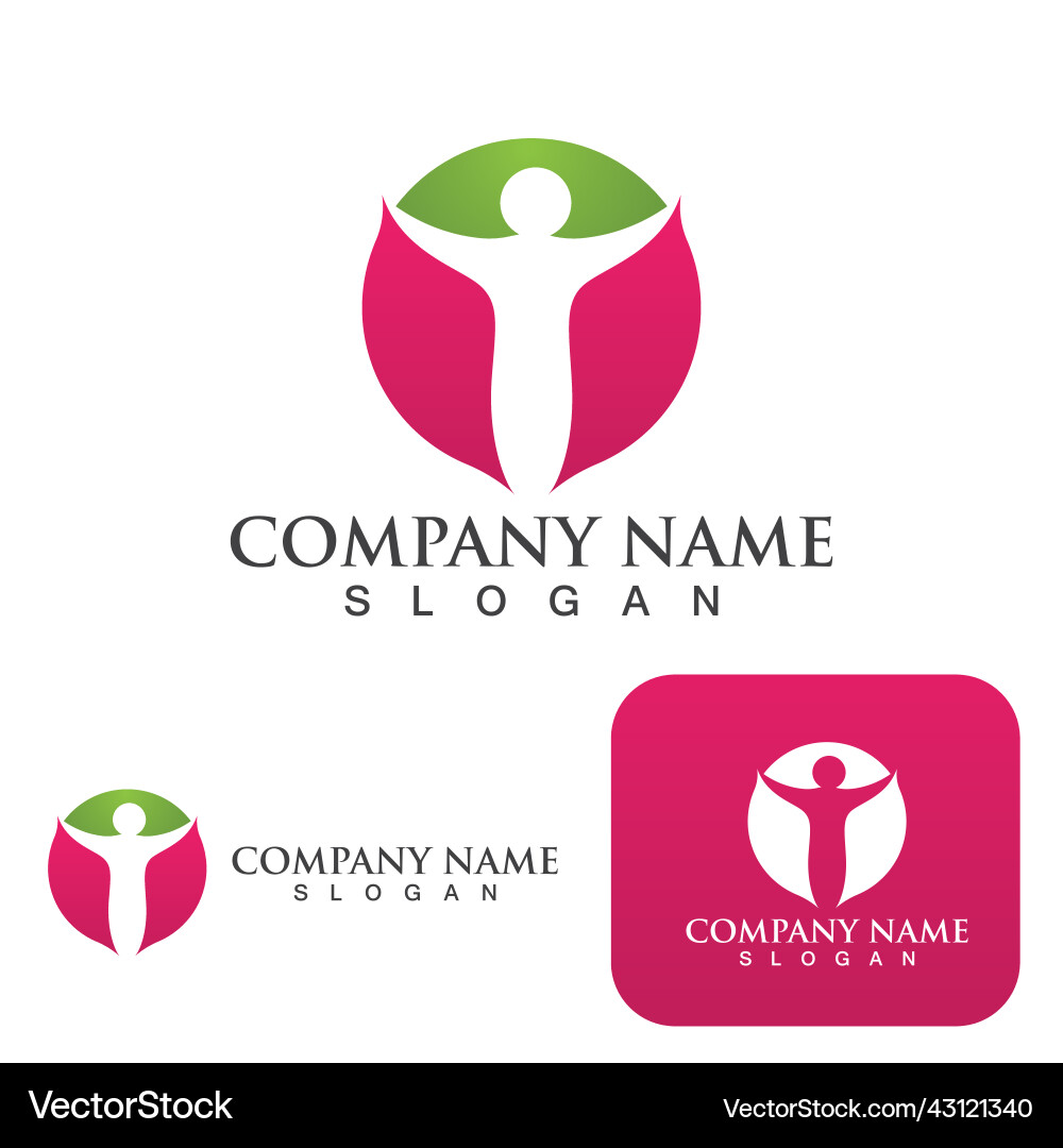Health logo sign Royalty Free Vector Image - VectorStock