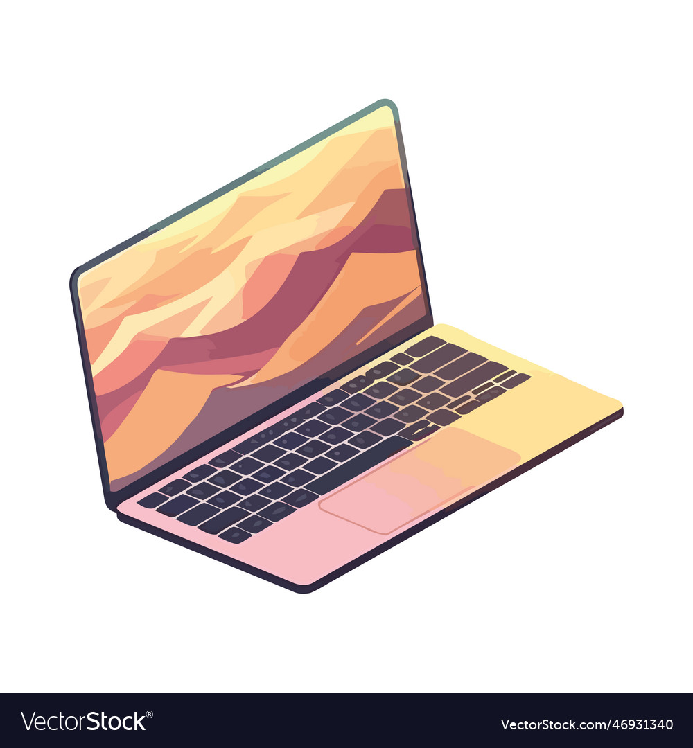 Modern technology wireless laptop Royalty Free Vector Image