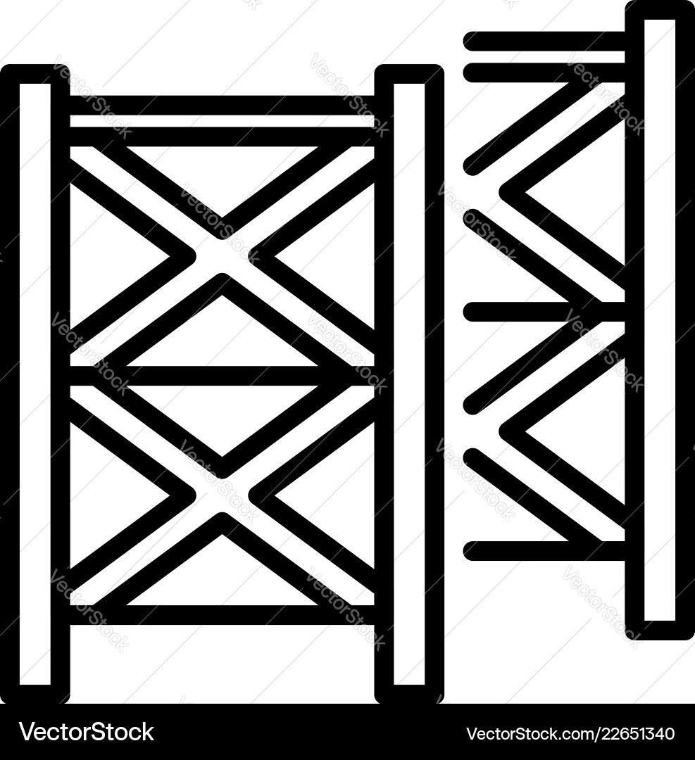 Scaffolding equipment icon outline style Vector Image