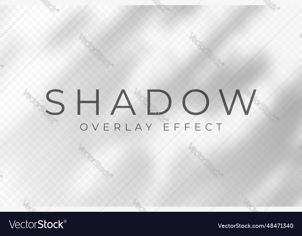 Shadow overlay effect transparent soft light Vector Image