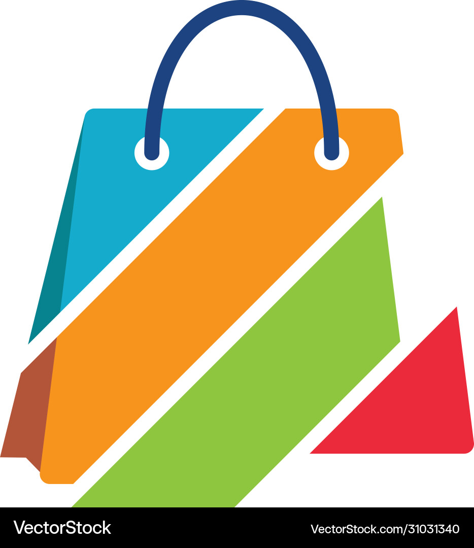Shopping bag logo Royalty Free Vector Image - VectorStock