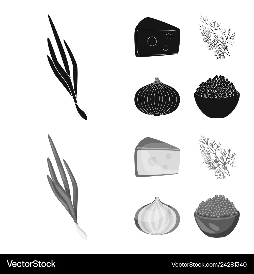 Taste and product sign set Royalty Free Vector Image