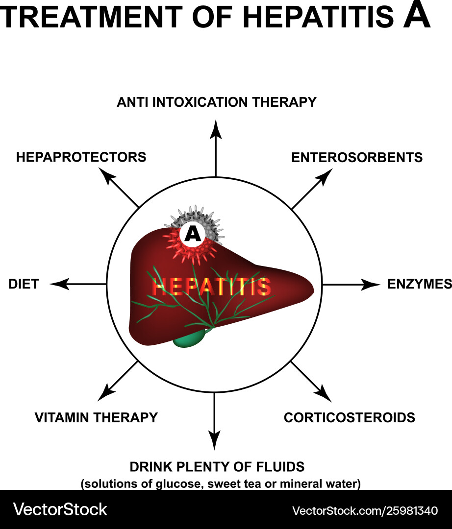 Treatment hepatitis a world day Royalty Free Vector Image