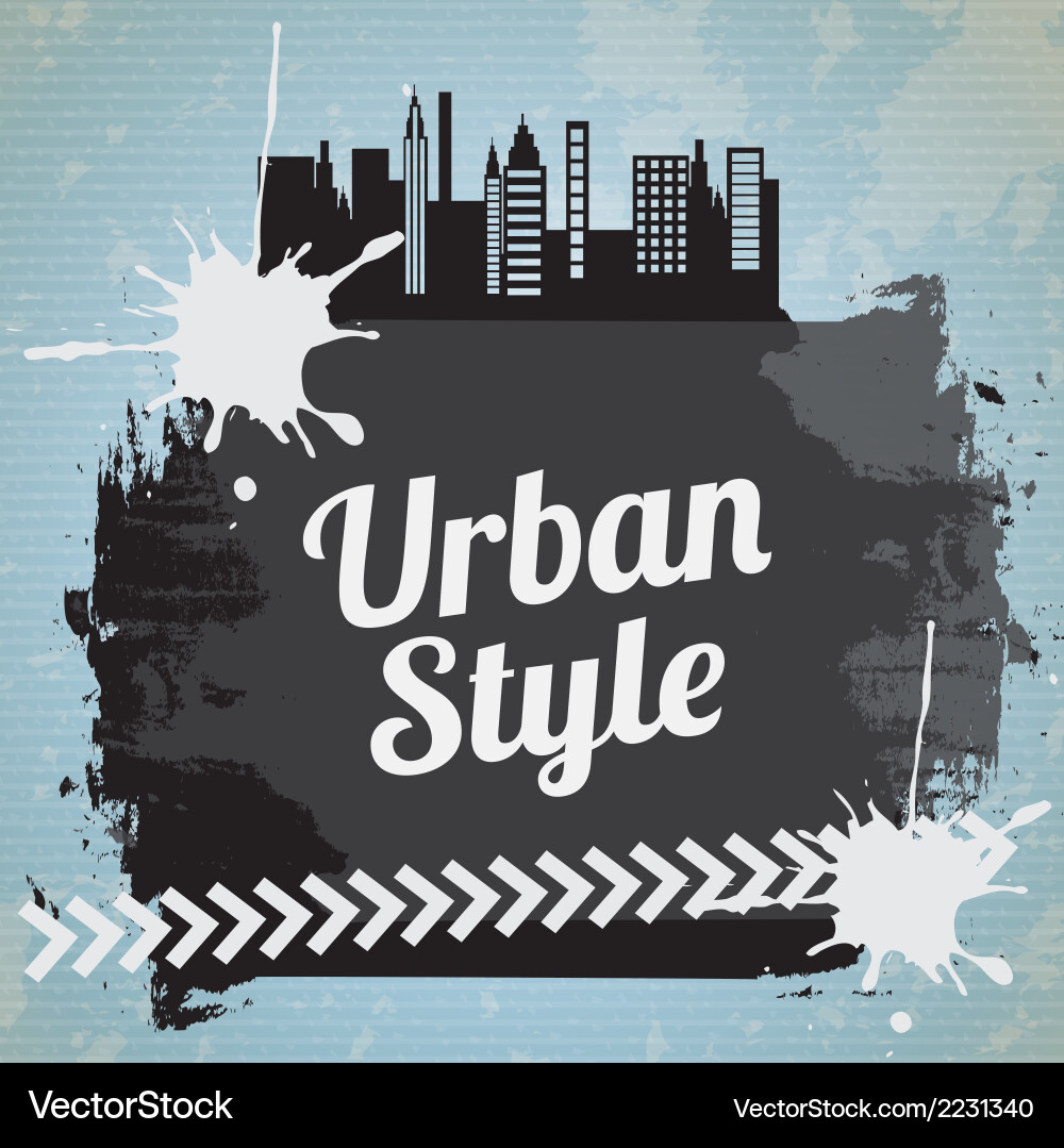 Urban design over blue background Royalty Free Vector Image