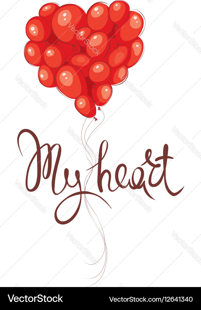 Valentine card - My Heart Royalty Free Vector Image