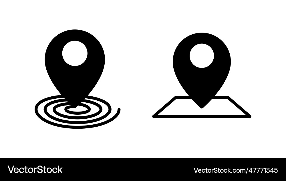 Address icon location icon symbol pin Royalty Free Vector