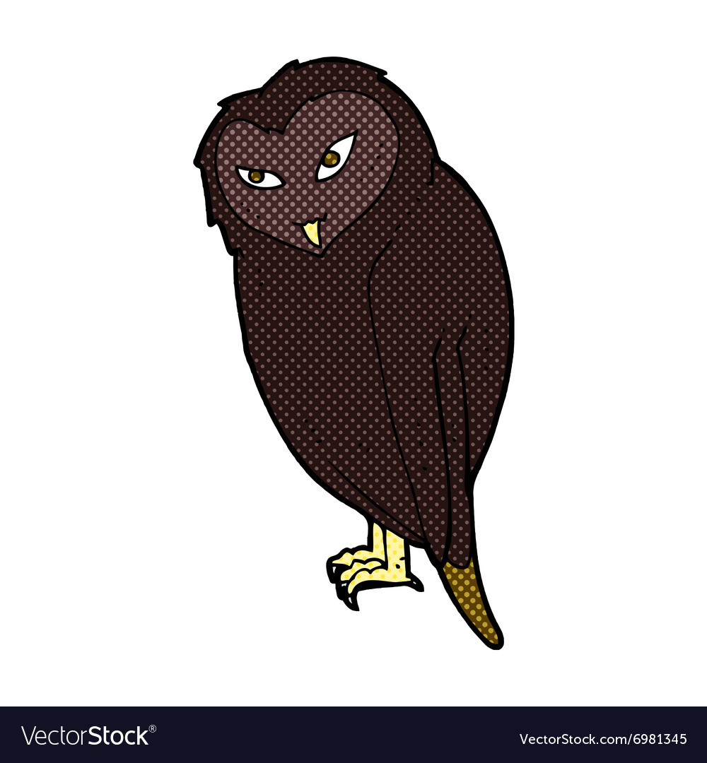 Comic cartoon owl Royalty Free Vector Image - VectorStock