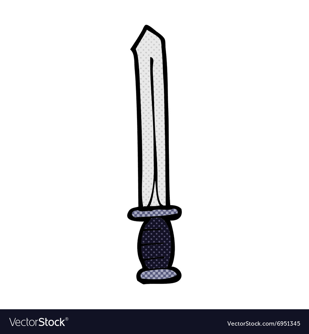 Comic cartoon sword Royalty Free Vector Image - VectorStock