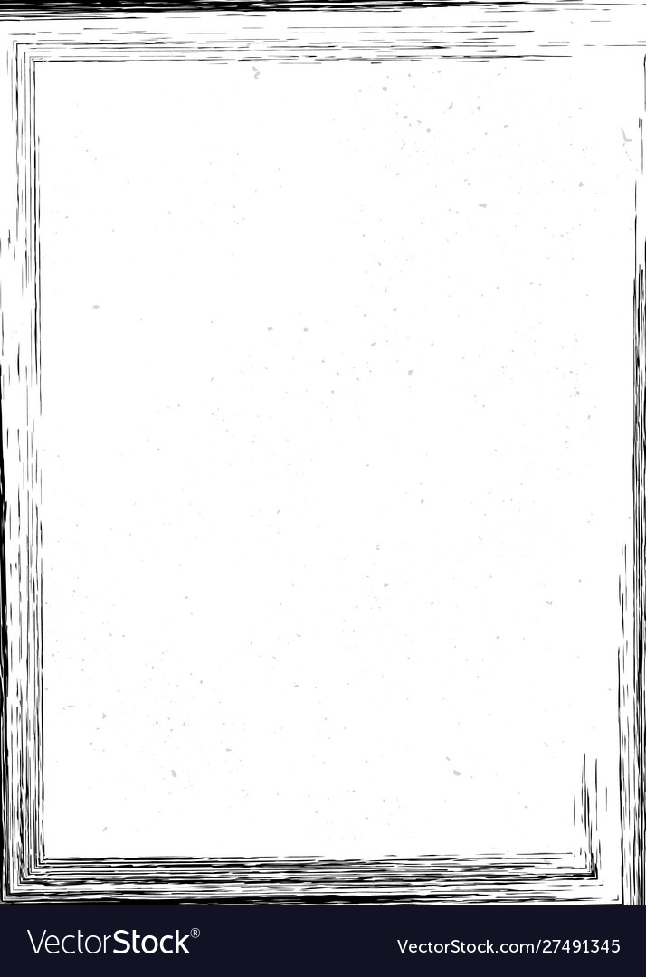 Hand drawn grunge frame rectangular textured Vector Image