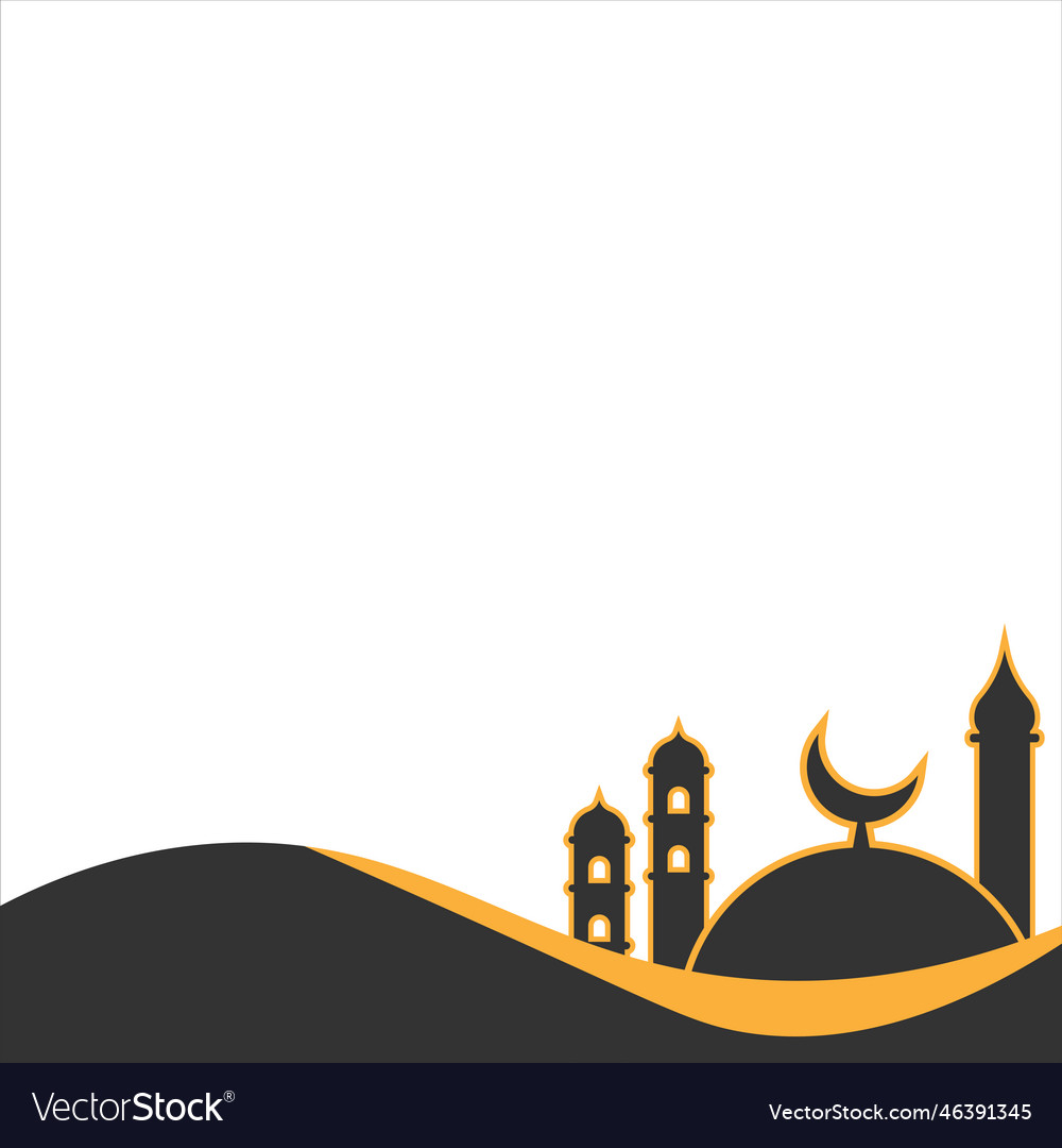 Islamic mosque border Royalty Free Vector Image