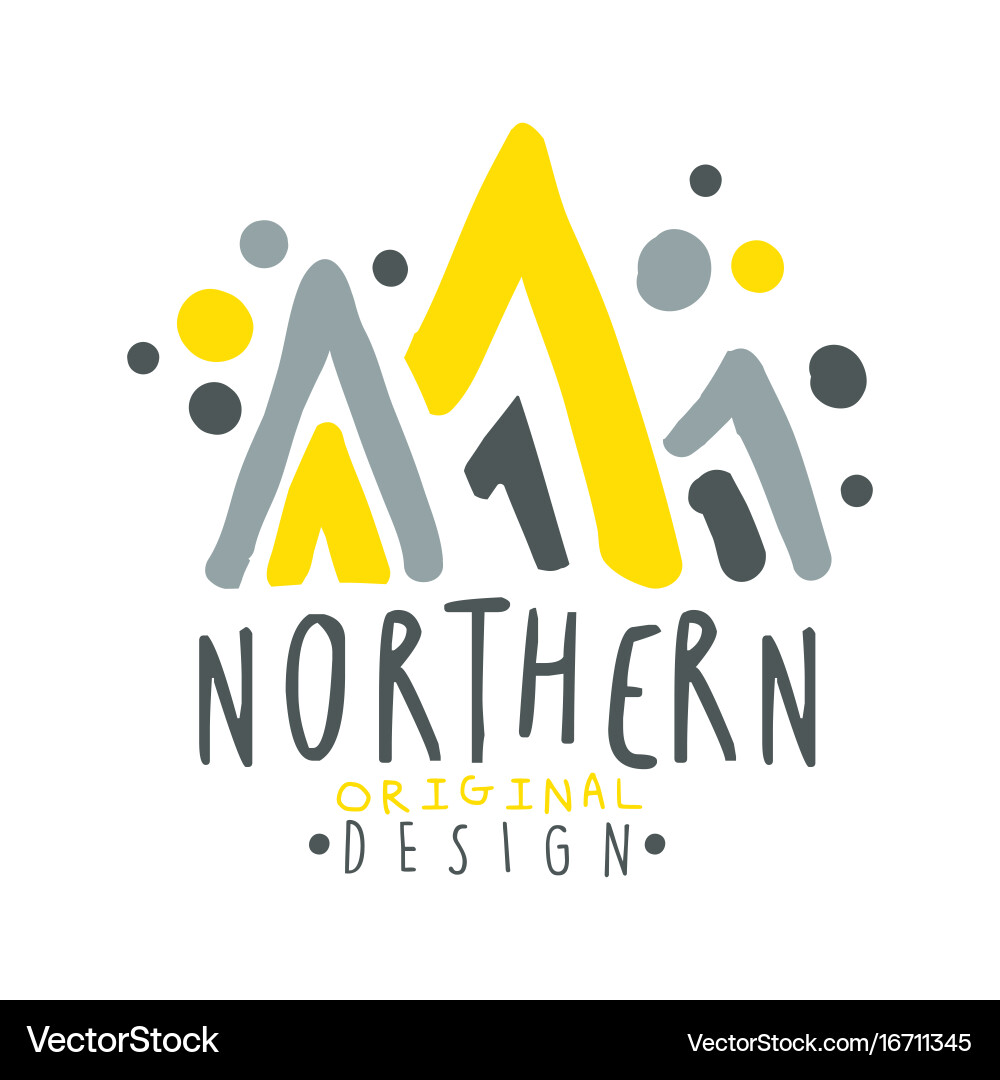 Northern logo template original design badge Vector Image