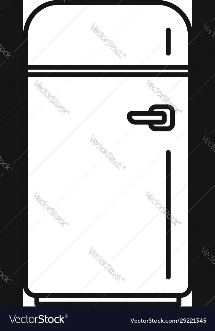 Old fridge icon outline style Royalty Free Vector Image Old fridge icon outline style Royalty Free Vector Image