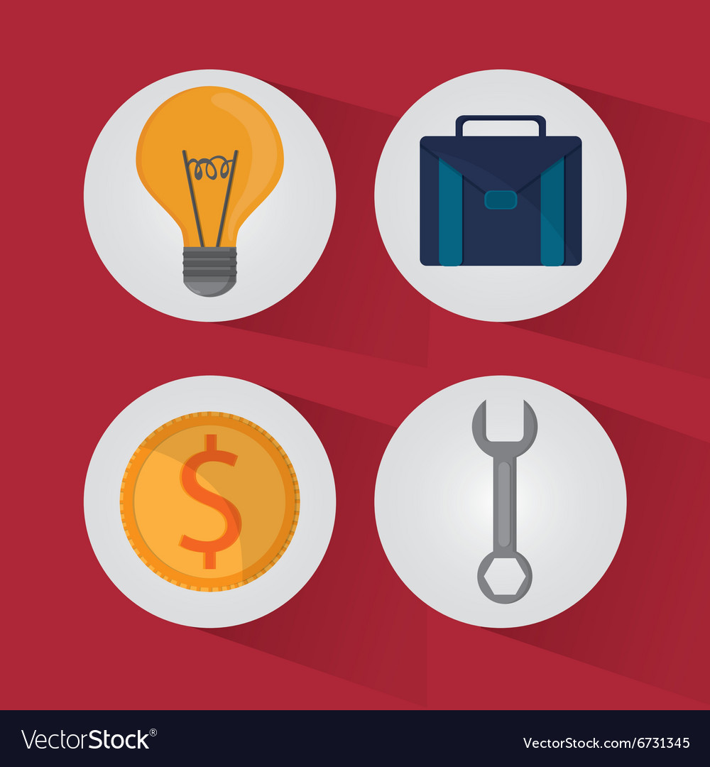 Process icons design Royalty Free Vector Image