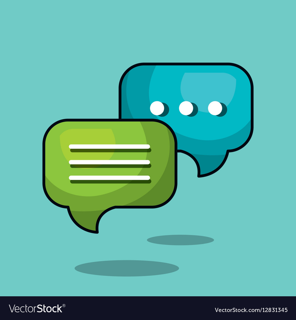 Speech bubble message isolated icon Royalty Free Vector