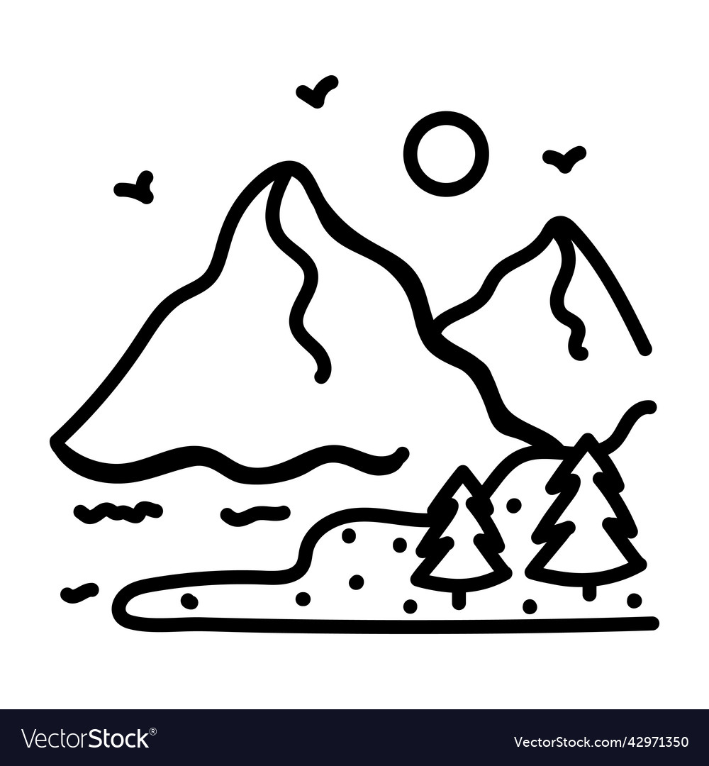 Basic peaks Royalty Free Vector Image - VectorStock