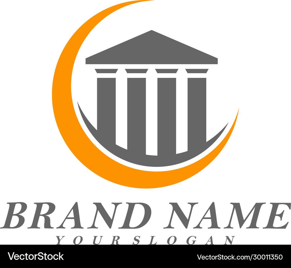 Creative government building logo template icon Vector Image