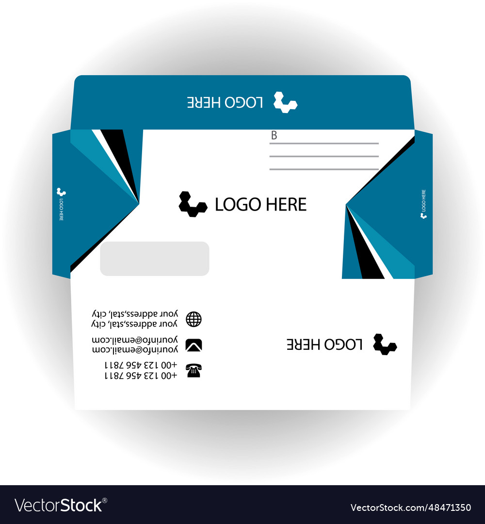 Creative modern envelope template Royalty Free Vector Image