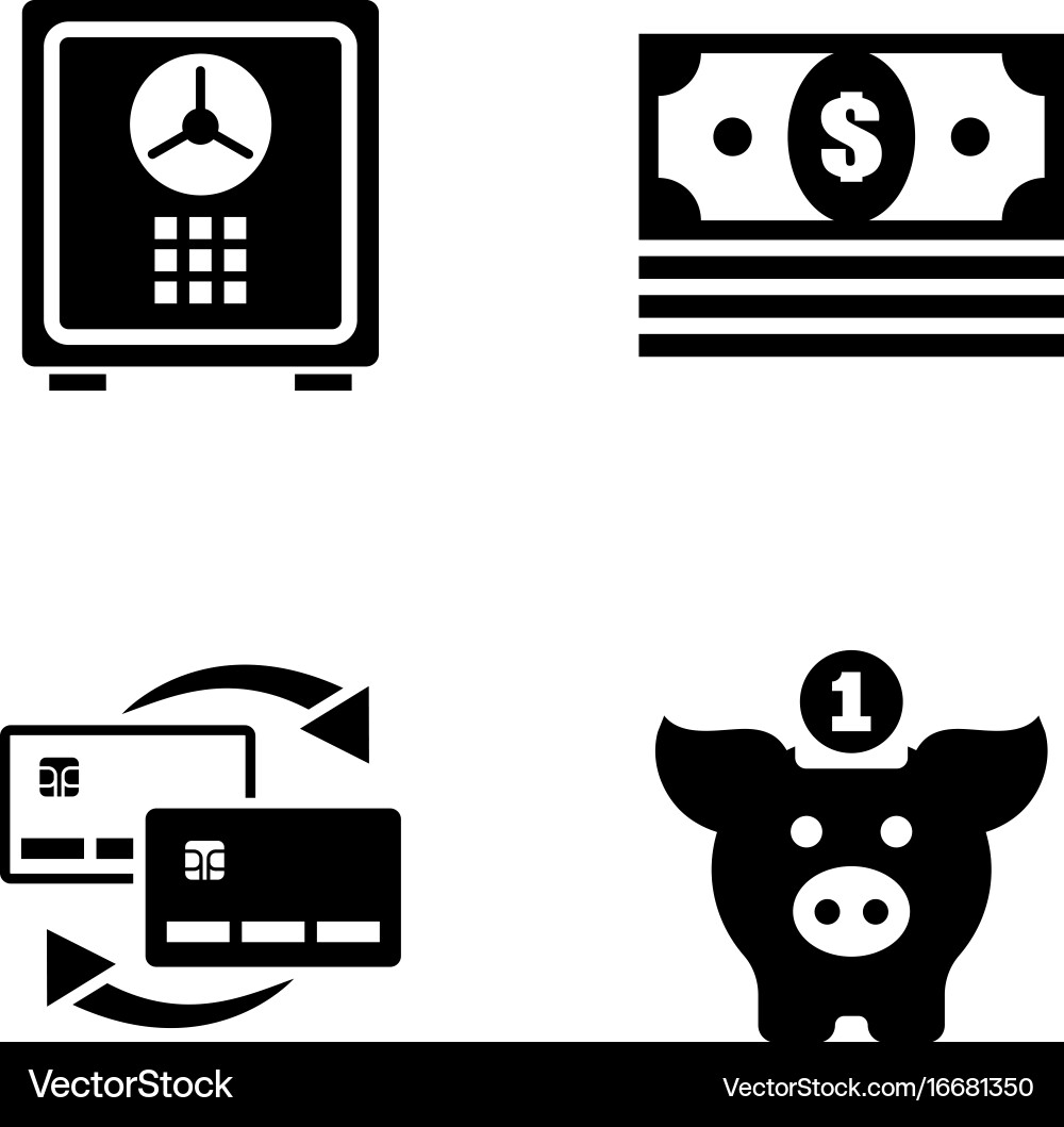 Financial simple related icons Royalty Free Vector Image