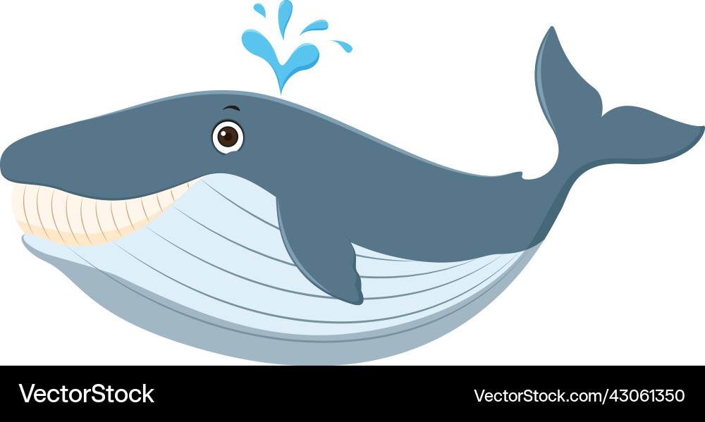 Happy whale cartoon design Royalty Free Vector Image
