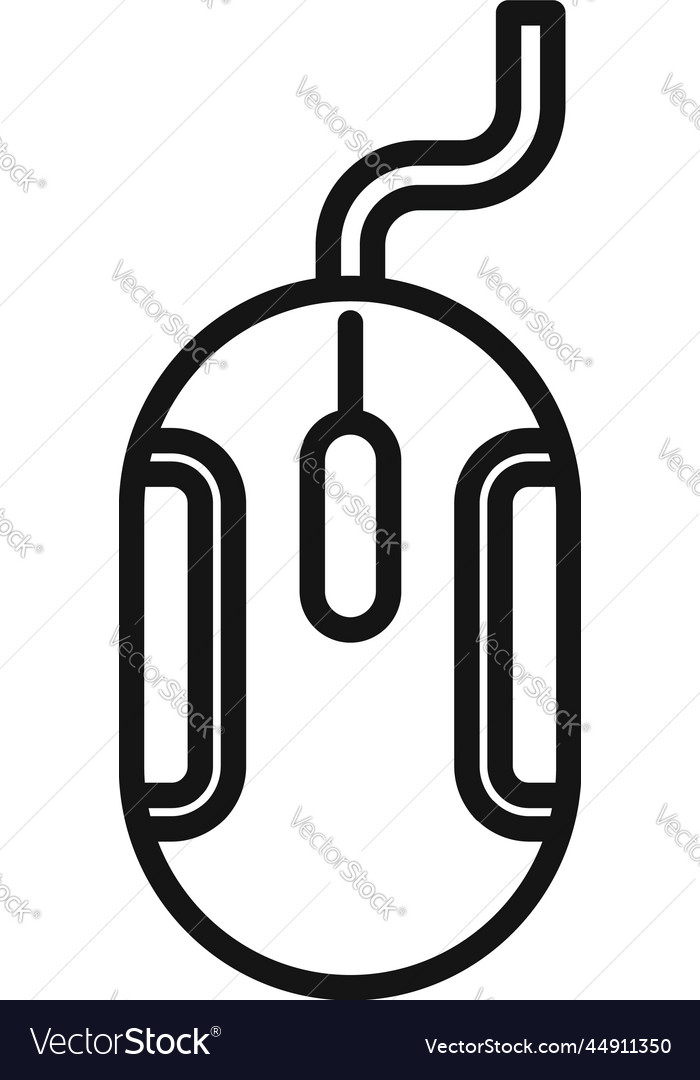 Interface mouse icon outline web button Royalty Free Vector