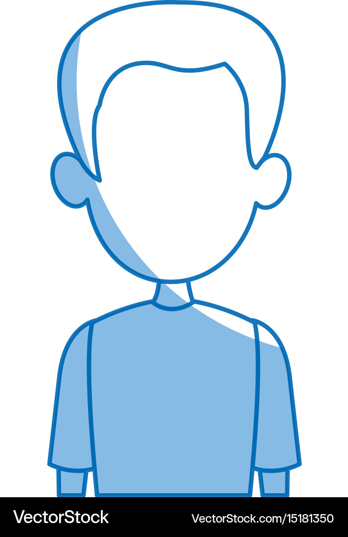 Portrait man people faceless style image Vector Image