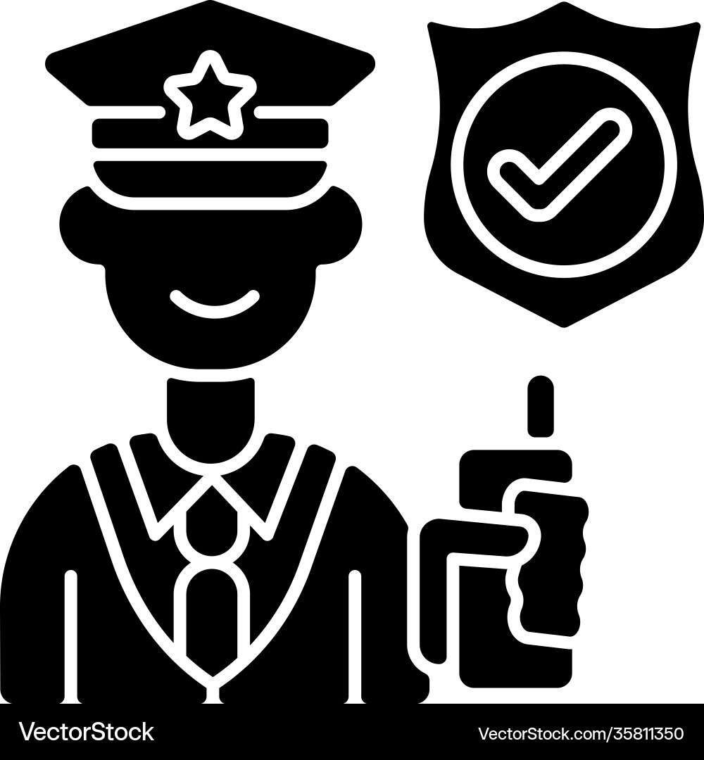 Service staff black glyph icon Royalty Free Vector Image