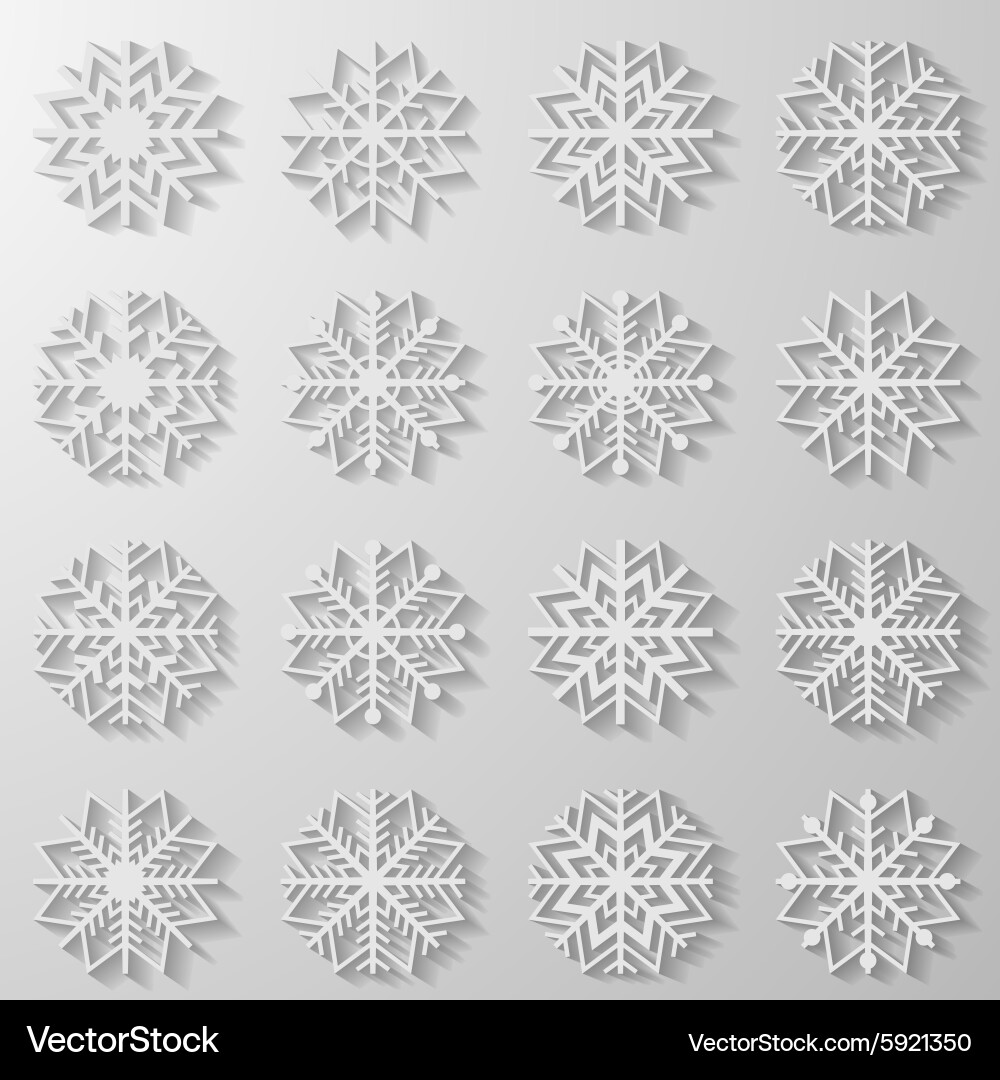 Set of snowflakes Royalty Free Vector Image - VectorStock