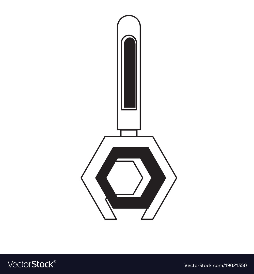 Spanner tool icon image Royalty Free Vector Image