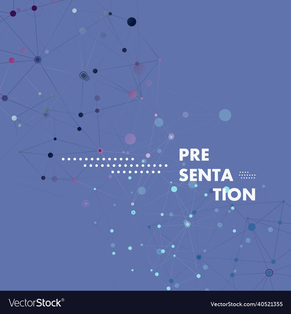Abstract Connecting Dots And Lines For Science Vector Image