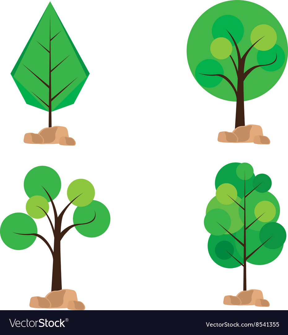 Abstract trees Royalty Free Vector Image - VectorStock