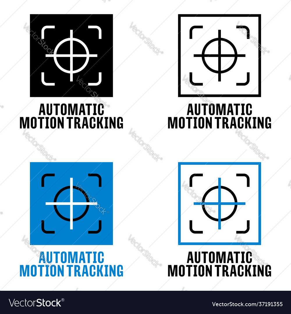 Automatic motion tracking software and device Vector Image