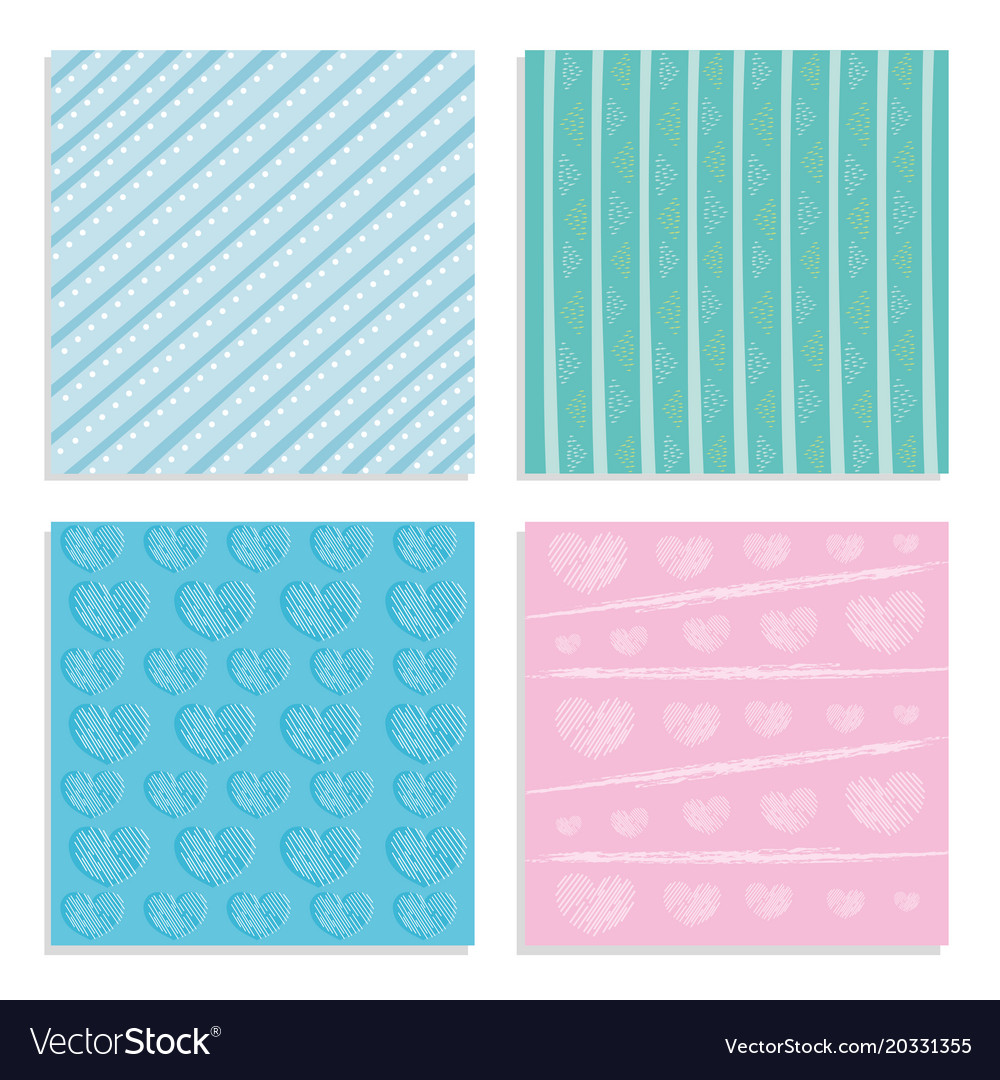 Cute patterns backgrounds Royalty Free Vector Image