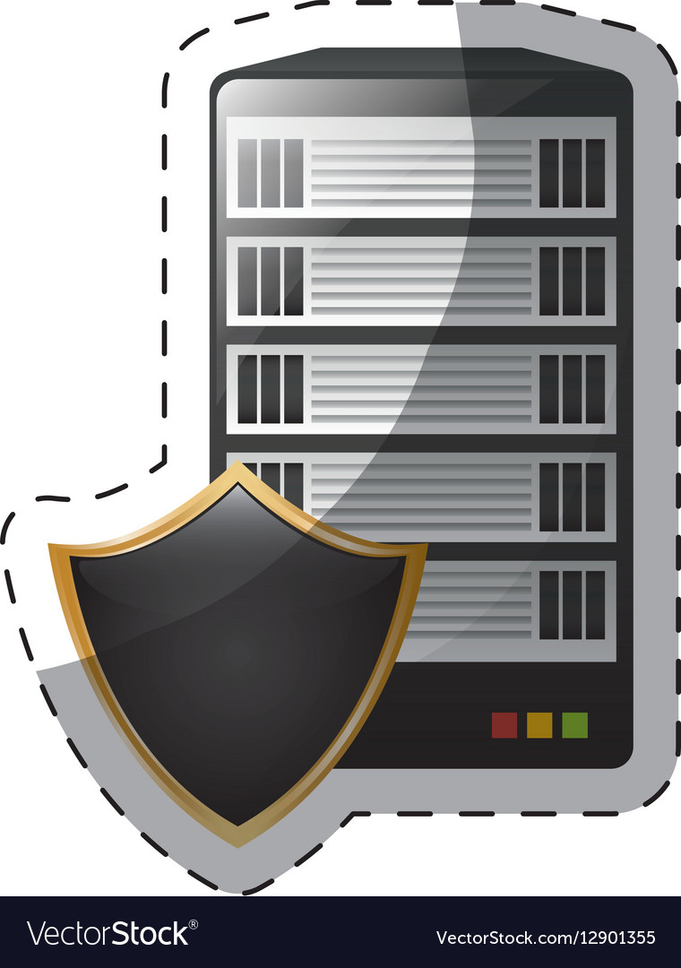 Data center storage icon image Royalty Free Vector Image