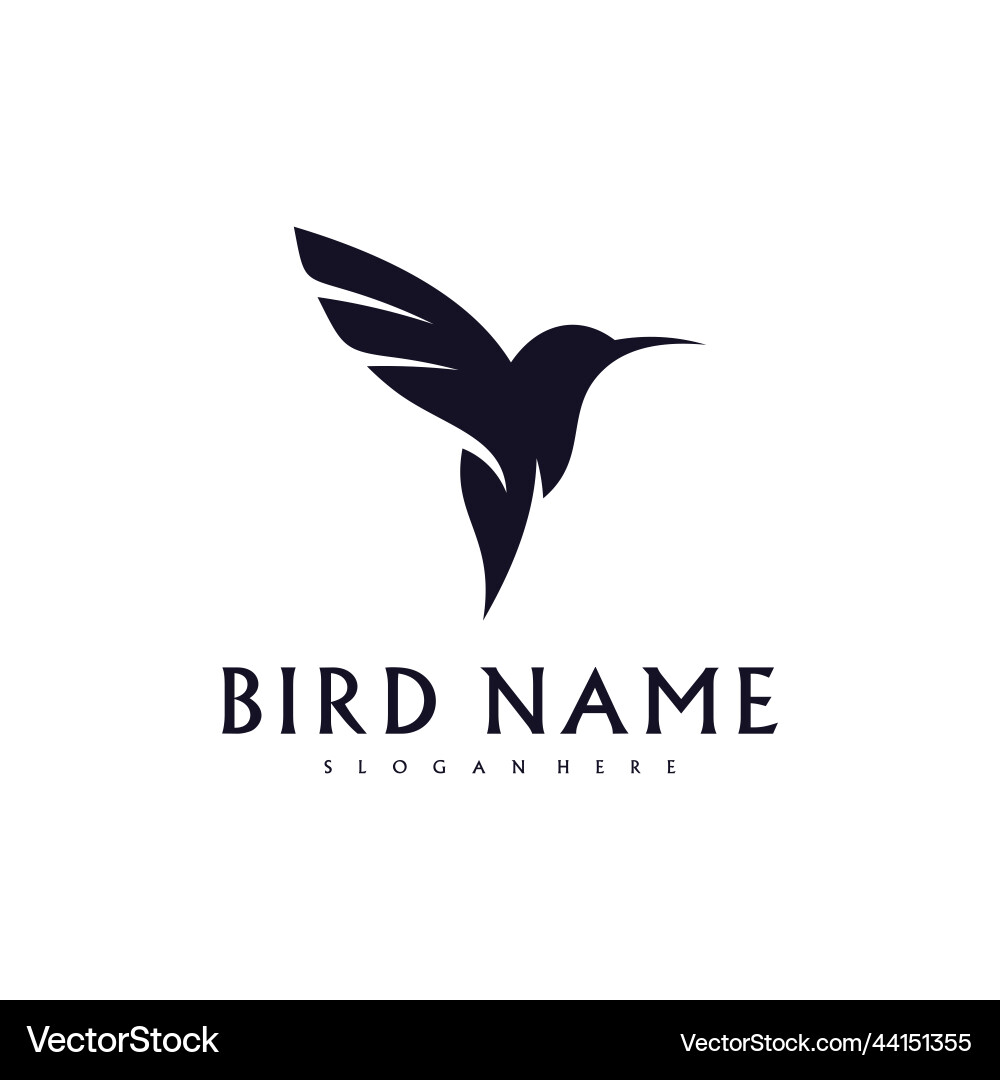Hummingbird logo design template bird logo Vector Image