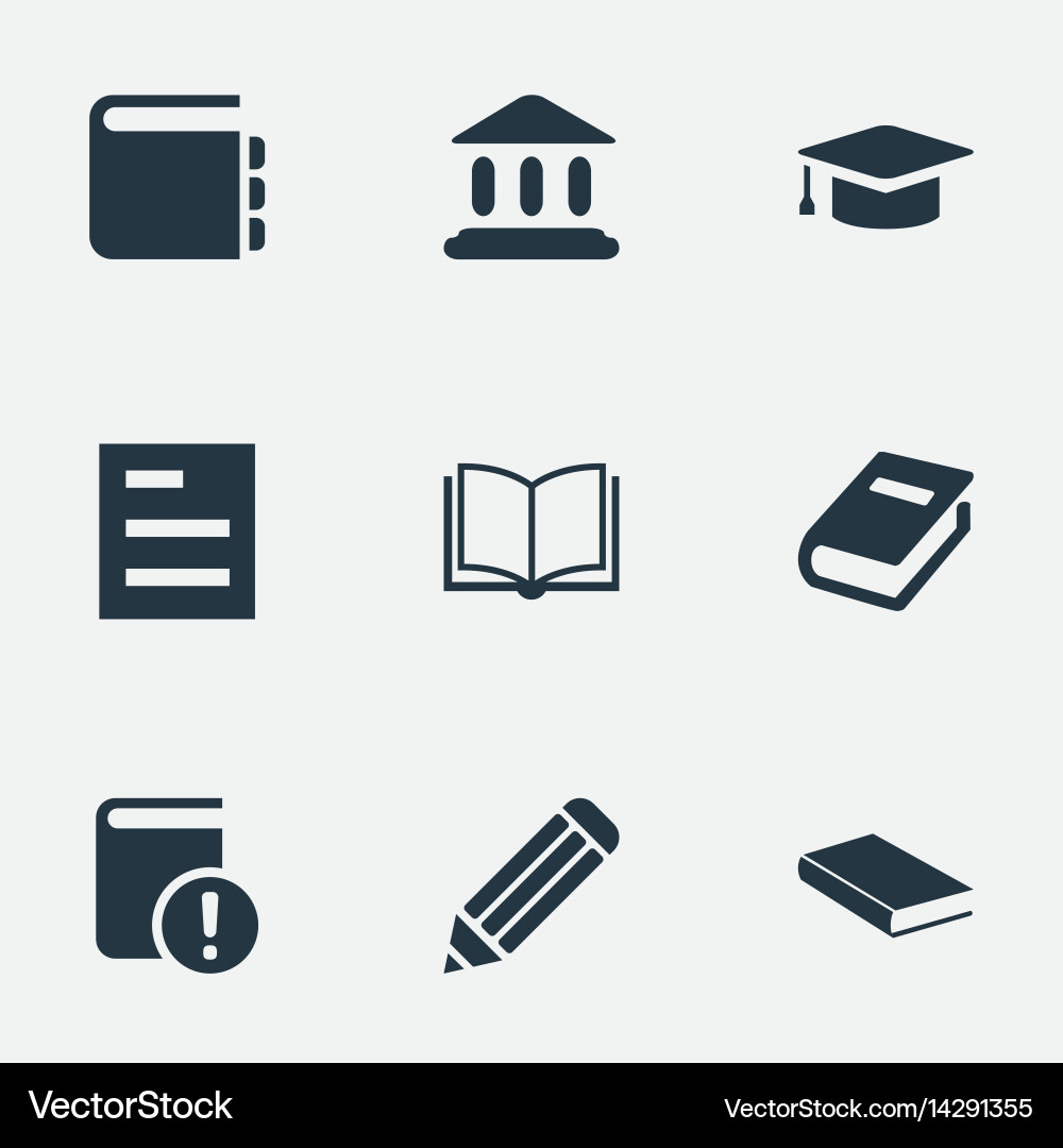 Set of simple reading icons Royalty Free Vector Image