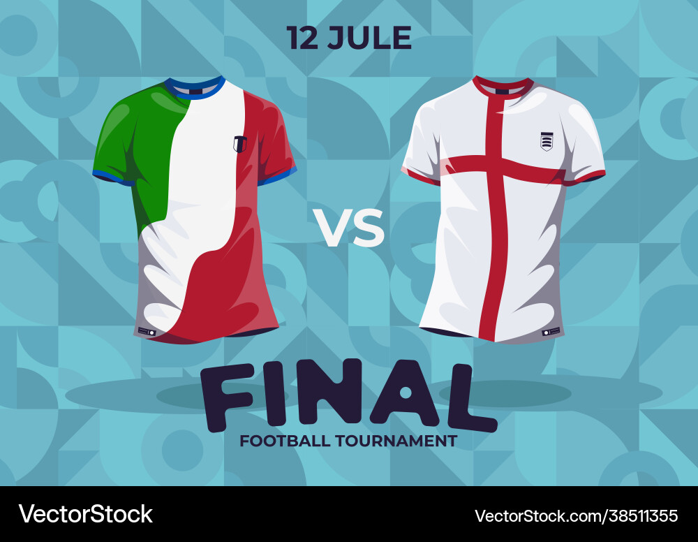Template for final european football Royalty Free Vector