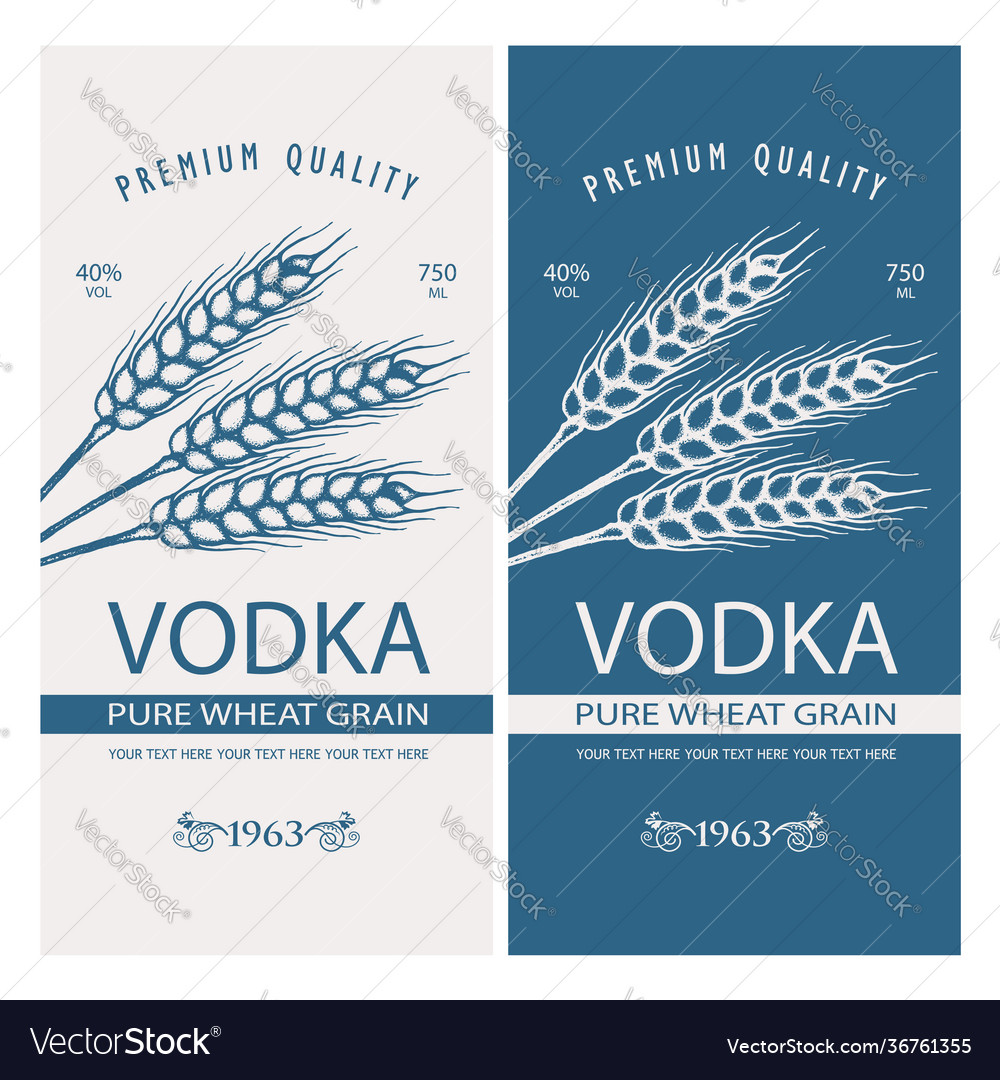 Vodka labels set Royalty Free Vector Image - VectorStock