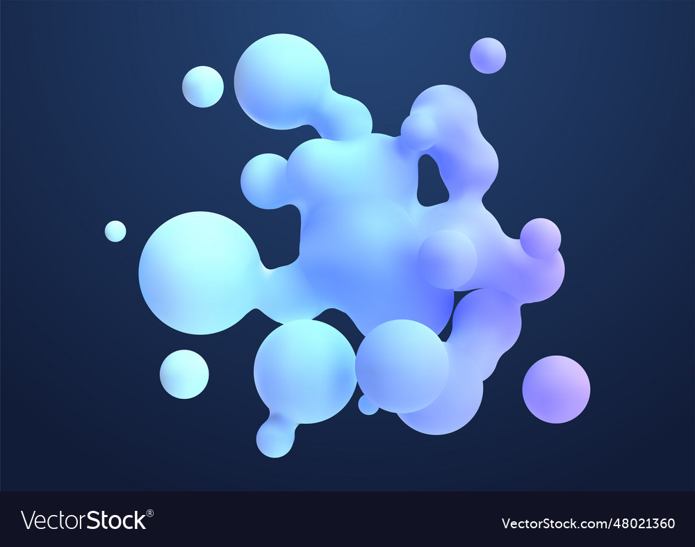 3d liquid bubbles Royalty Free Vector Image - VectorStock