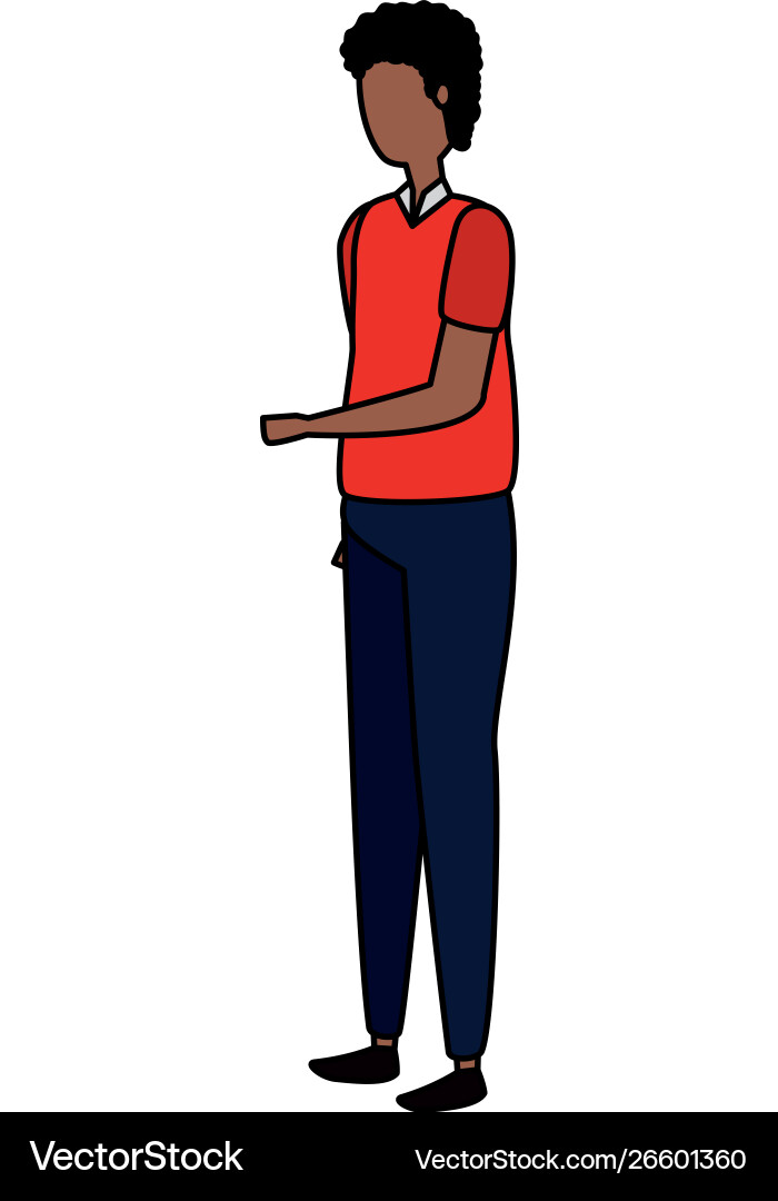 Afro businessman worker avatar character Vector Image