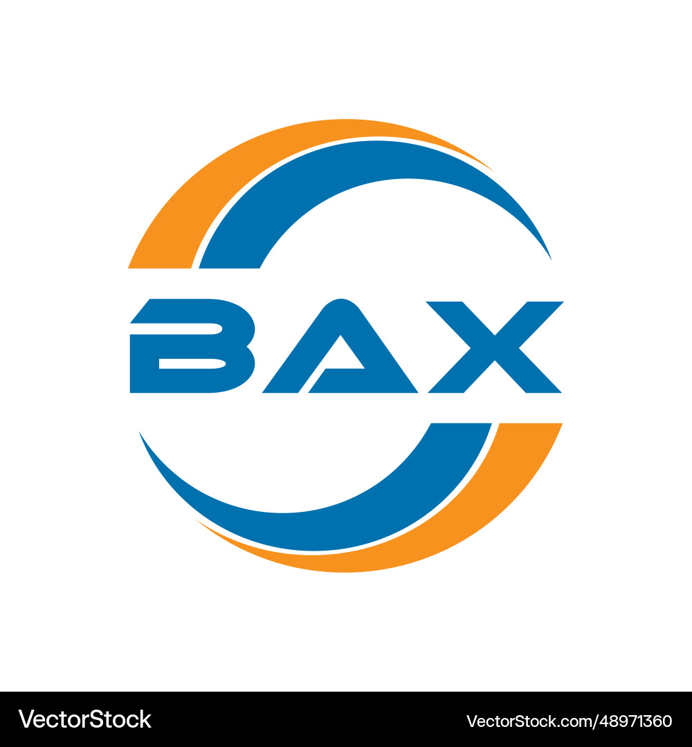 Bax letter logo design on a white background Vector Image