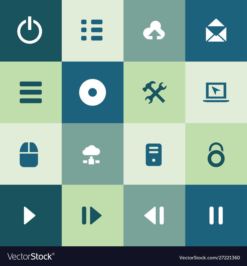 Big data database icons universal set for web Vector Image