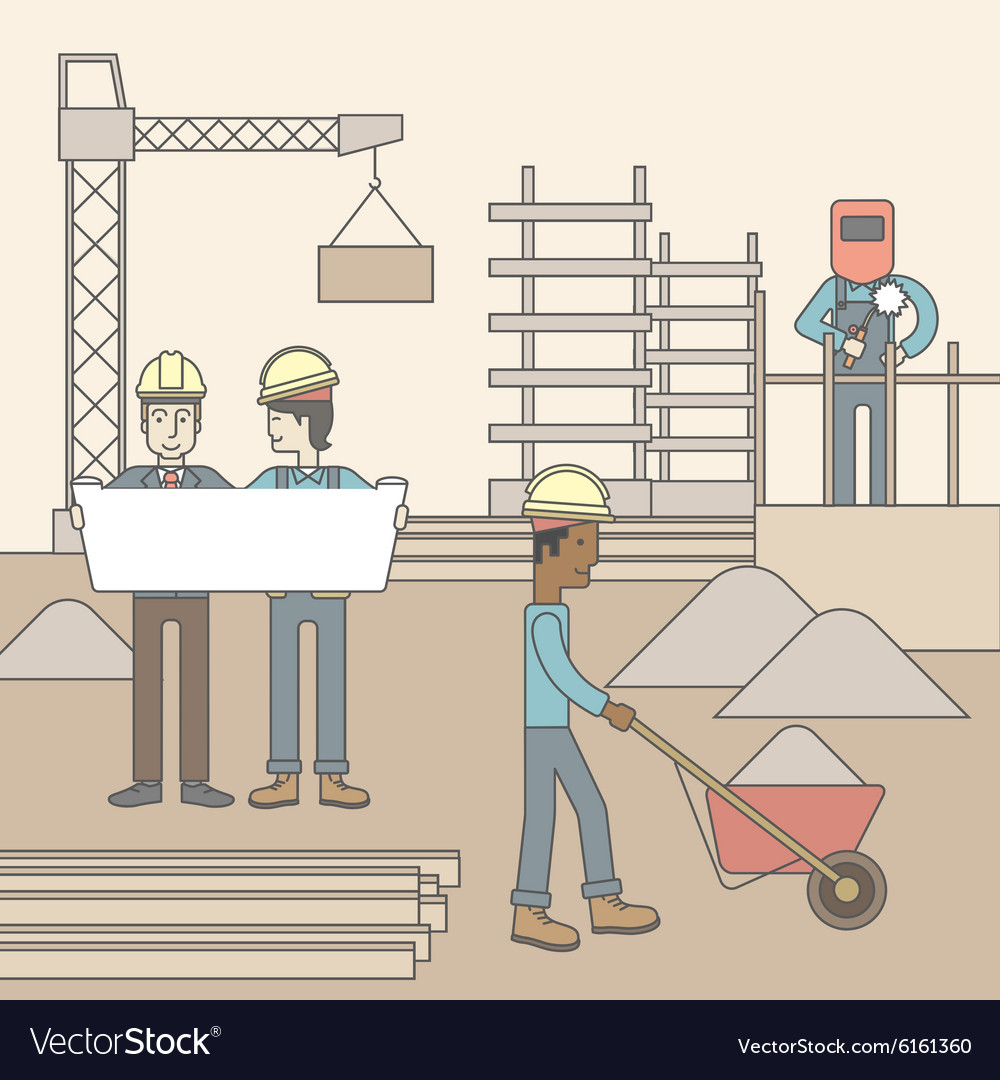 Construction site Royalty Free Vector Image - VectorStock