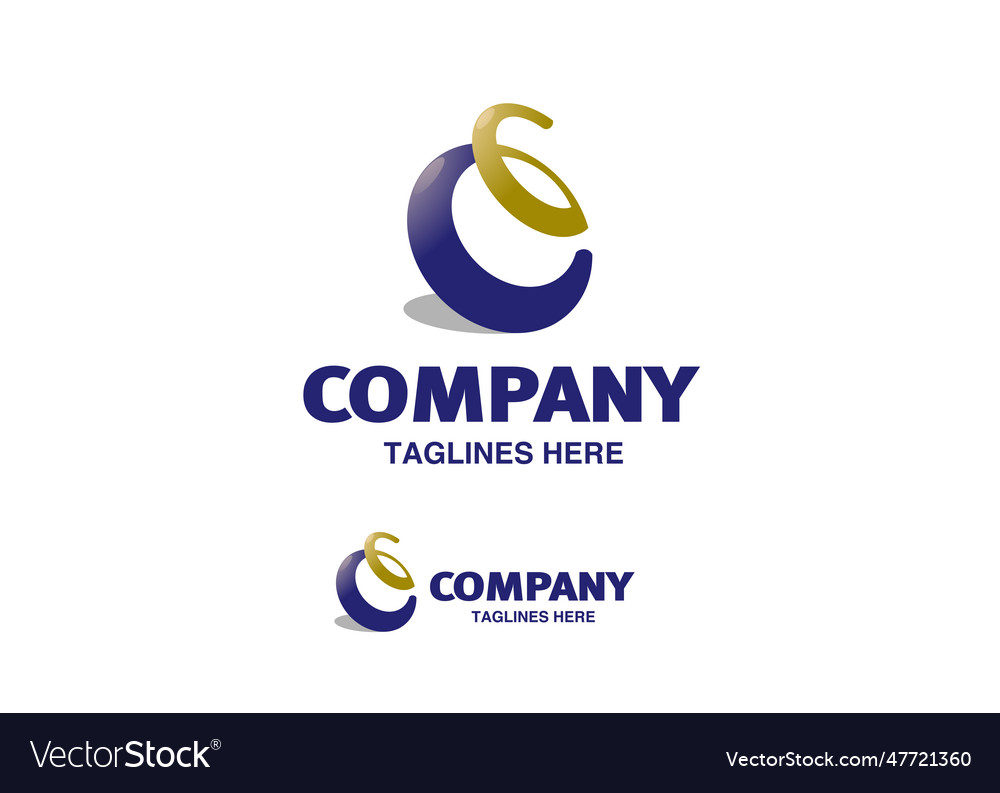 Creative initial letter c logo Royalty Free Vector Image